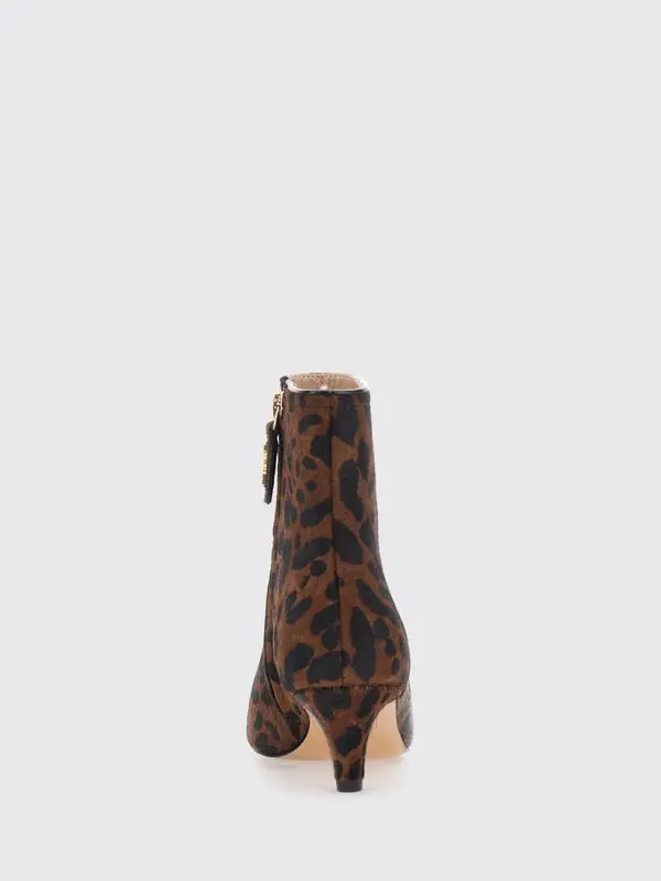 TWINSET Leopard Print Zip-up Ankle Boots