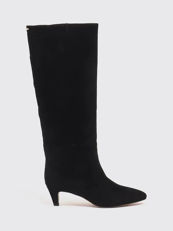 TWINSET Suede Knee-high Stiletto Boots - Black