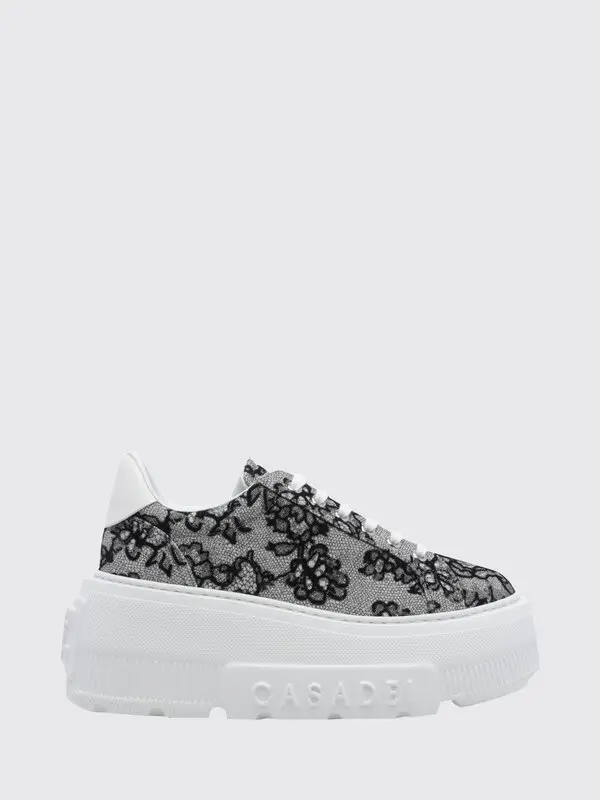 Casadei Lace-up Platform Sneakers - Silver