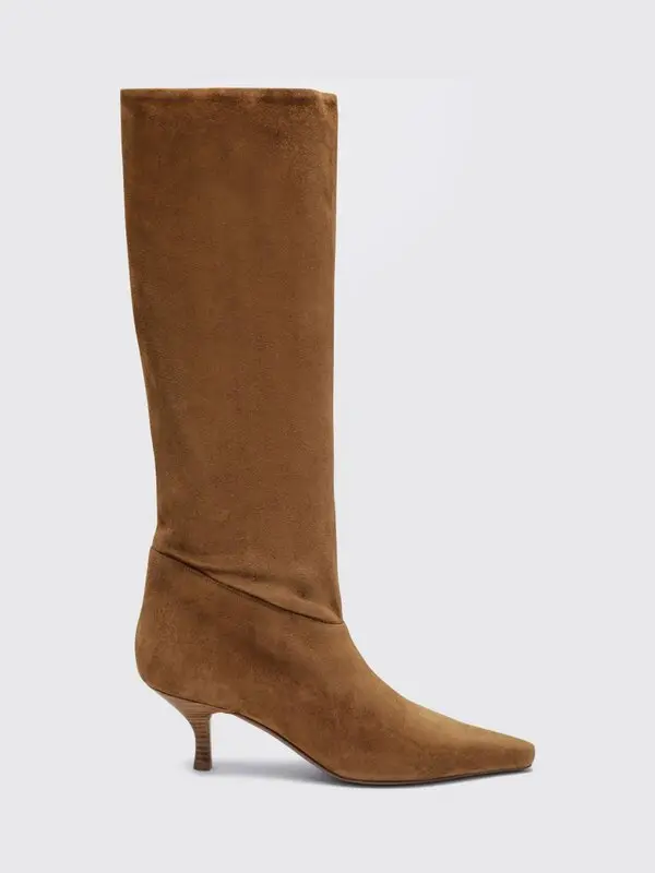 Paris Texas Suede Knee-high Stiletto Boots - Burnt