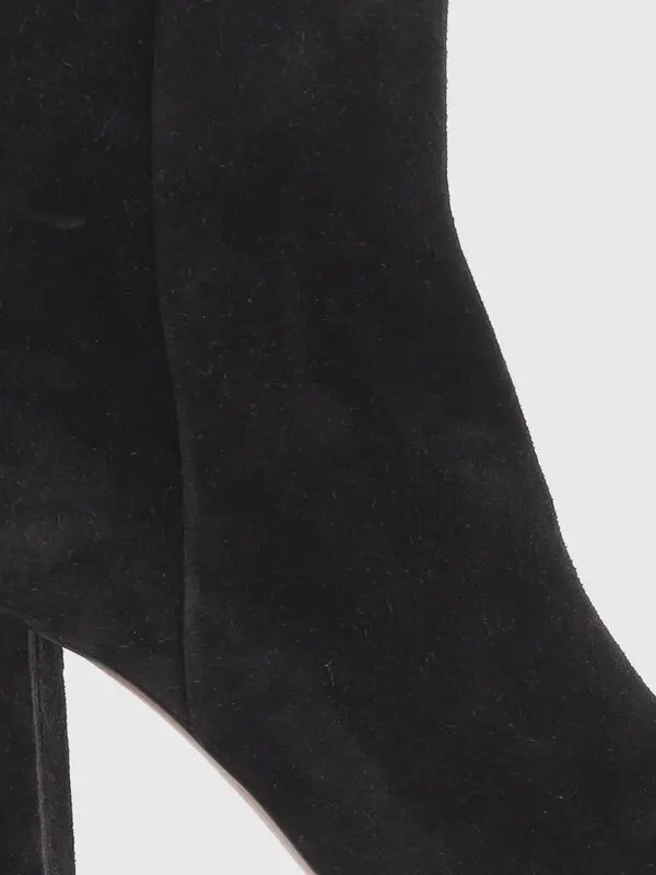 Paris Texas Suede Ankle Boots - Black