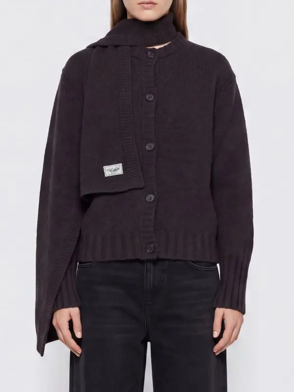 Attico Cardigan With Integrated Scarf