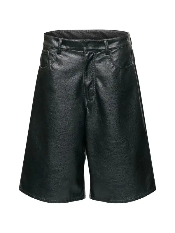 MAISON MARGIELA Faux Leather Bermuda Shorts