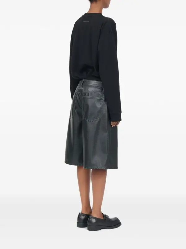 MAISON MARGIELA Faux Leather Bermuda Shorts