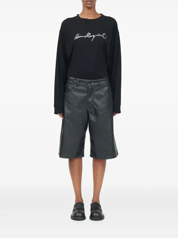 MAISON MARGIELA Faux Leather Bermuda Shorts