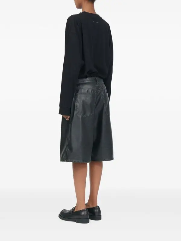 MAISON MARGIELA Faux Leather Bermuda Shorts