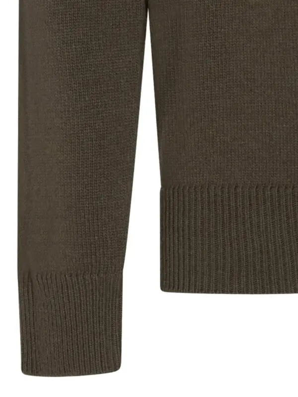 Stone Island Wool Sweater With Logo Patch