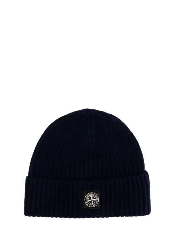 Stone Island Logo Wool Beanie