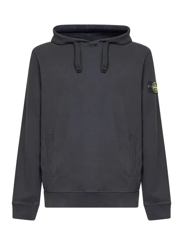 Stone Island Cotton Hoodie With Logo Patch