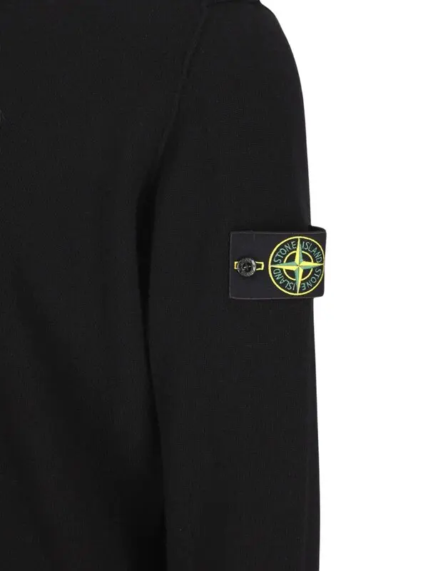 Stone Island Wool Sweater With Logo Patch