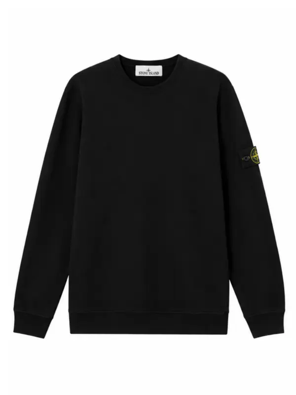 Stone Island Logo Hoodie - Black