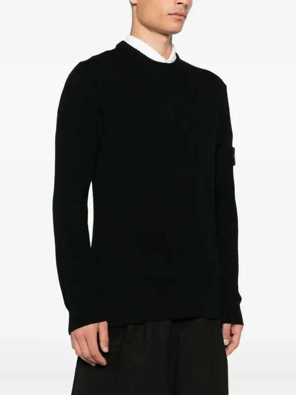 Stone Island Wool Sweater - Black