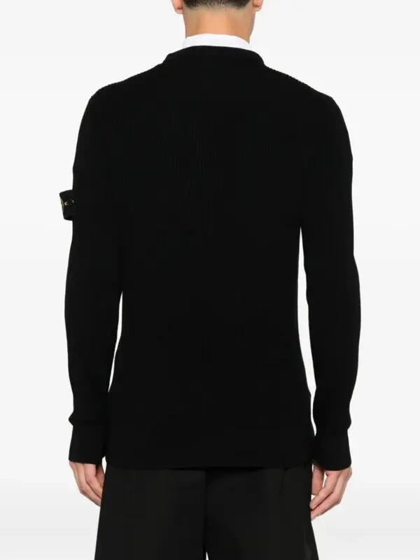 Stone Island Wool Sweater - Black