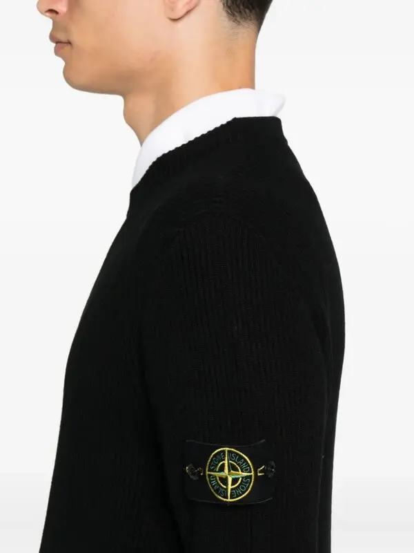 Stone Island Wool Sweater - Black
