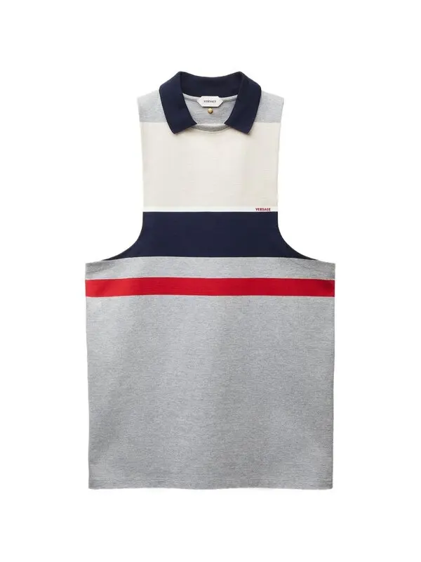 Versace Striped Mini Dress - White