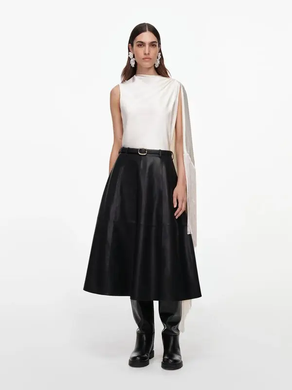 SELF-PORTRAIT Asymmetric Mini Fringe Top