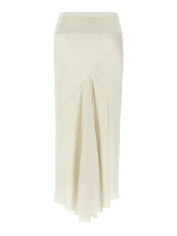 Rick Owens A-line Bias Mini Skirt In Cupro - Sand