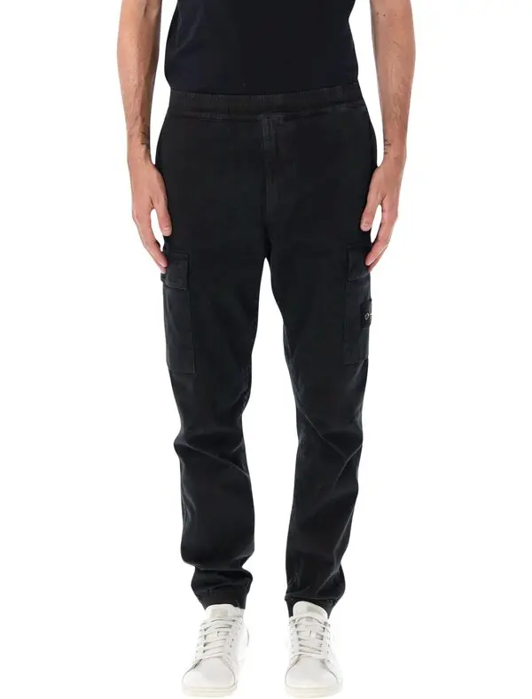 Stone Island Cargo Tapered Joggers - Nero