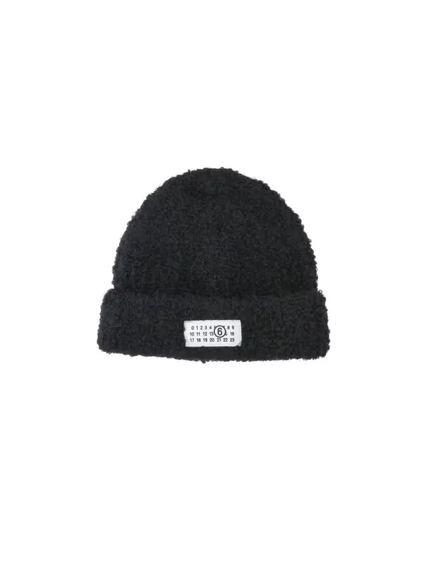 MAISON MARGIELA Bouclé Knit Beanie - Black