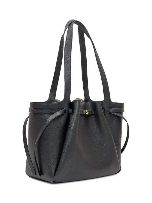 Tory Burch Leather Tote Handbag - Black