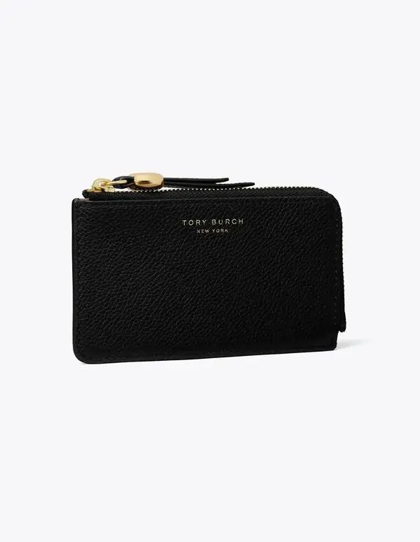 Tory Burch Mini Zip Card Case - Black