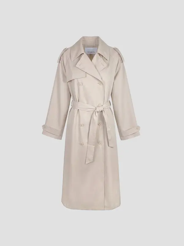 THE FRANKIE SHOP Fluid Twill Trench Jacket