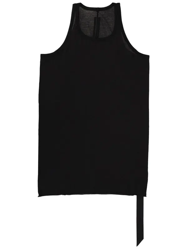Rick Owens Mesh Longline Tank Top - Black
