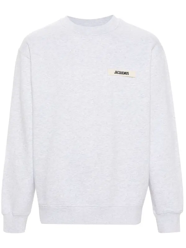 Jacquemus Grosgrain Trim Sweatshirt - Grey