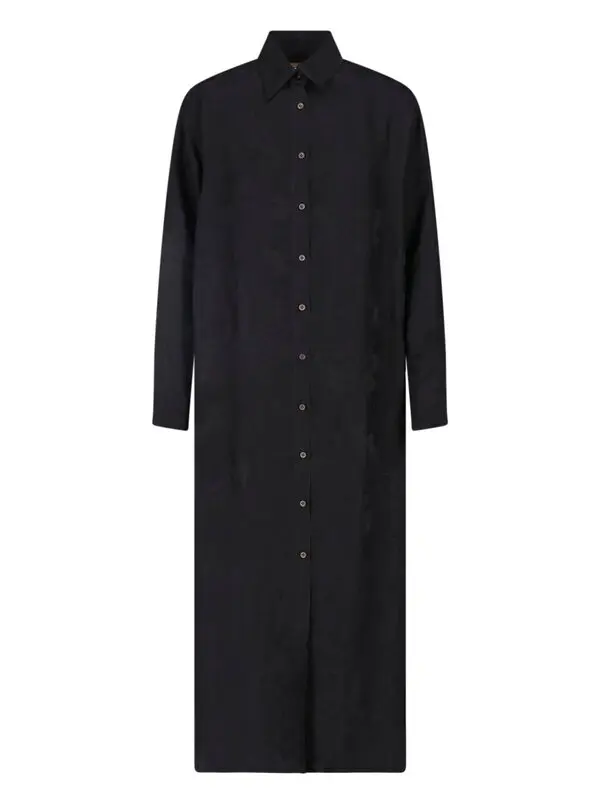 UMA WANG Long Sleeve Button-front Shirt Dress