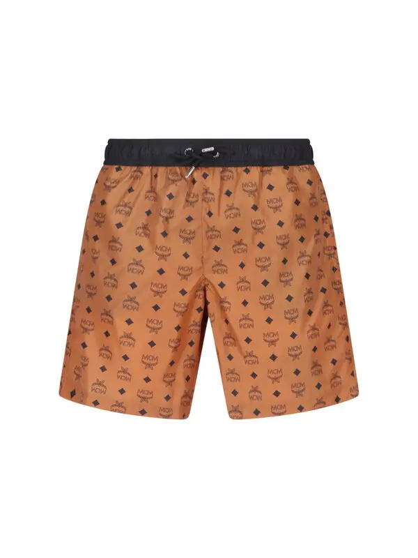 Mcm Printed Swim Shorts