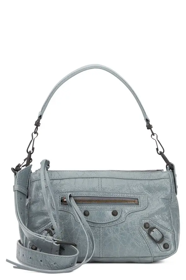 Balenciaga Le City Moto Mini Leather Handbag