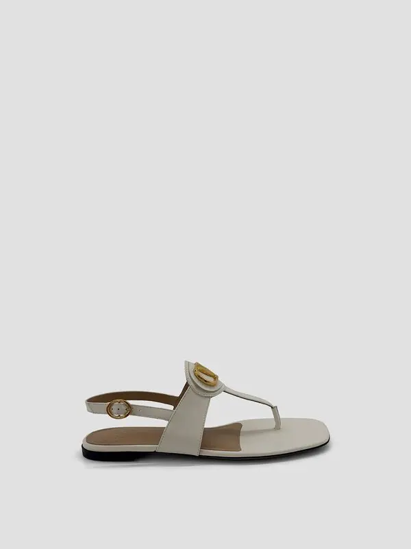 Valentino Garavani Signature Logo Thong Sandals