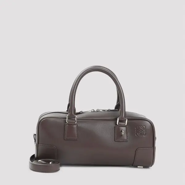 Loewe Amazona 23 Cropped Bag In Shiny Calfskin - Brown