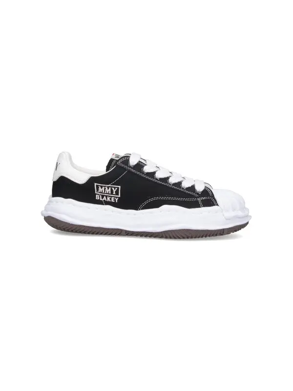 Mihara Yasuhiro Lace-up Cotton Sneakers - Black