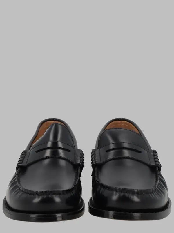 Premiata Leather Penny Loafers - Black