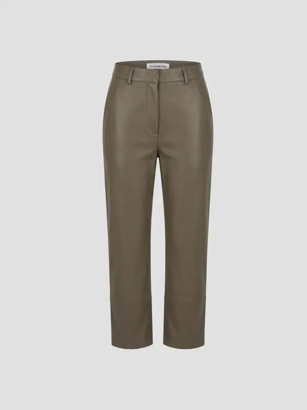 THE FRANKIE SHOP Luxe Leather Paint-splash Pants