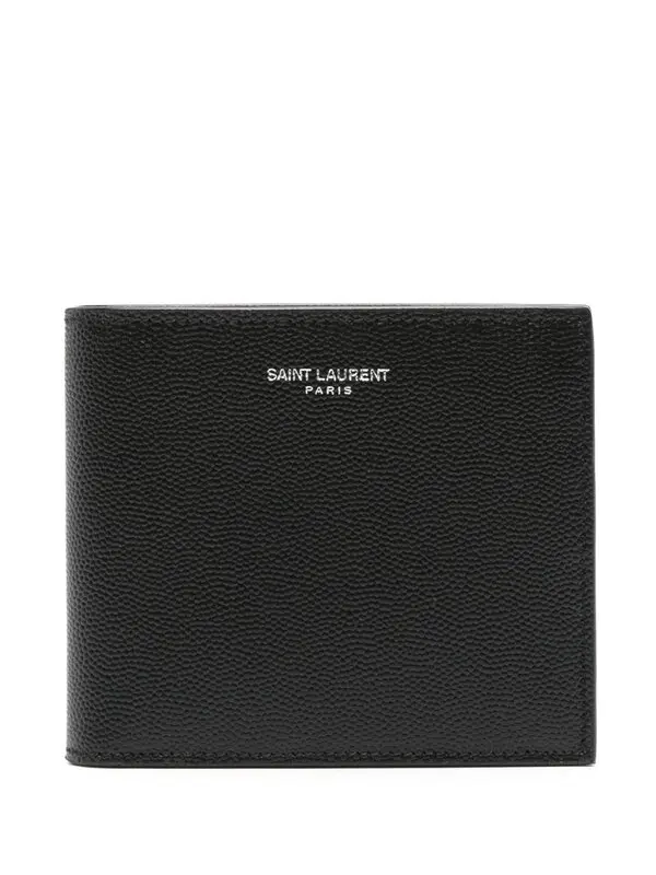 Saint Laurent Monogram Small Leather Pouch - Nero