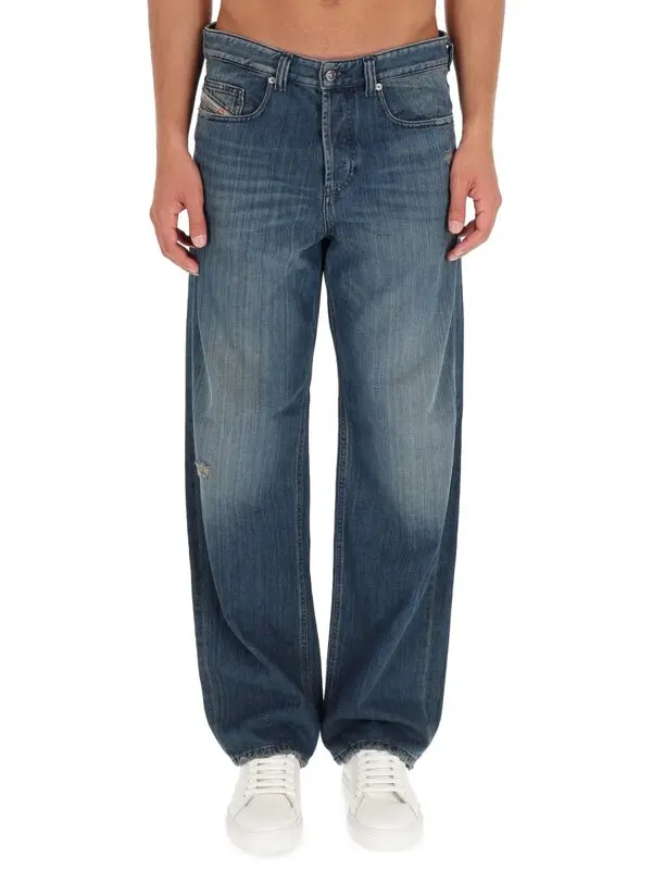 DIESEL® Relaxed Fit Wide-leg Jeans - Denim