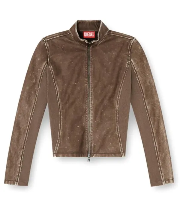 DIESEL® Zip-up Jacket With Polyurethane Outer