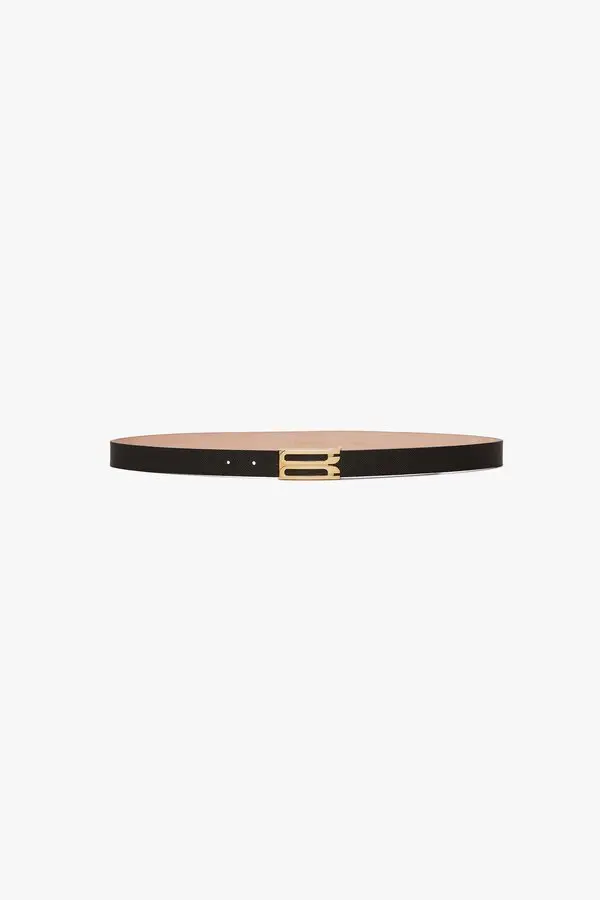 Victoria Beckham Dorian Frame Belt Grainy Calf Leather - Black