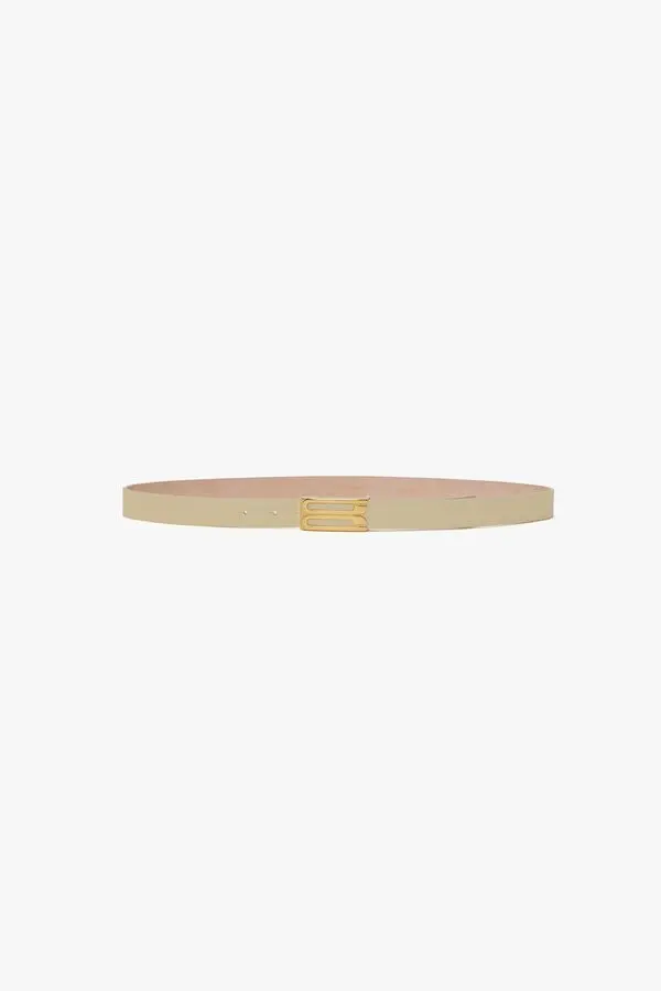 Victoria Beckham Dorian Frame Belt Grainy Calf Leather - Ivory
