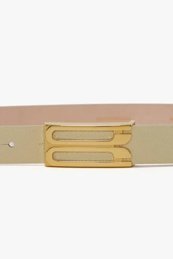 Victoria Beckham Dorian Frame Belt Grainy Calf Leather - Ivory