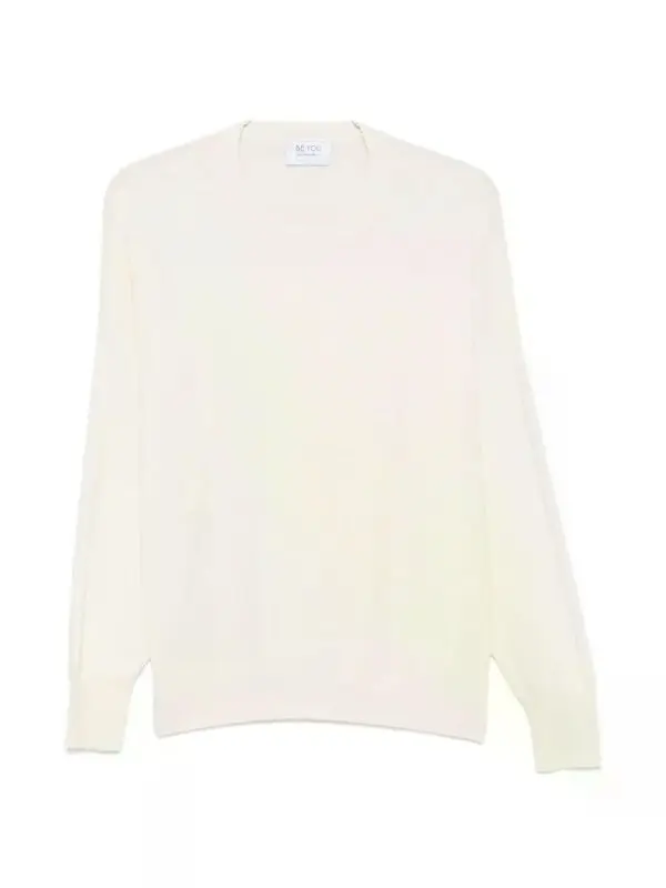 BEYOU Ribbed-trim Sweater