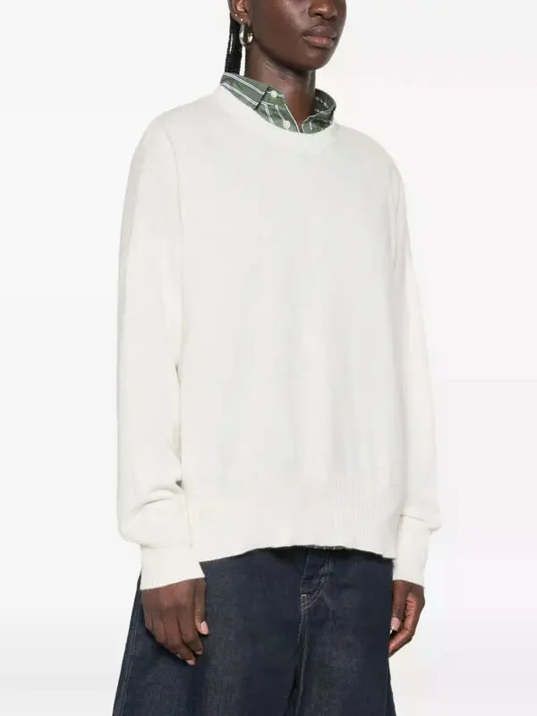 BEYOU Ribbed-trim Sweater