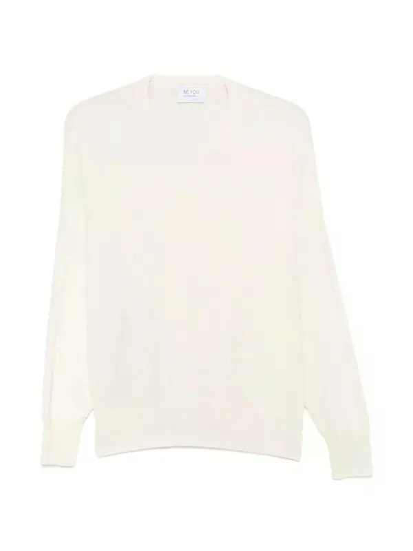 BEYOU Ribbed-trim Sweater