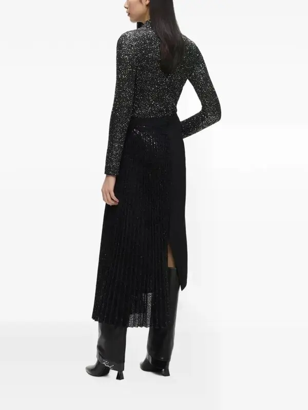 Karl Lagerfeld Asymmetric Sequin Skirt