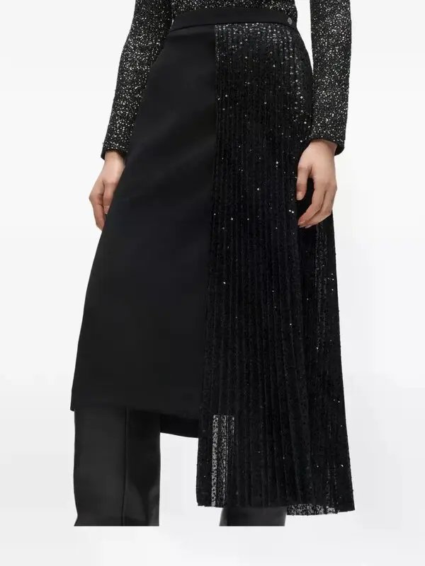 Karl Lagerfeld Asymmetric Sequin Skirt