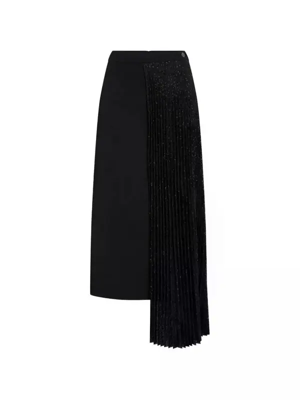 Karl Lagerfeld Asymmetric Sequin Skirt - Black