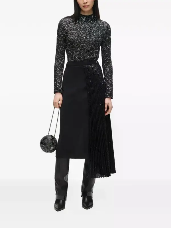 Karl Lagerfeld Asymmetric Sequin Skirt