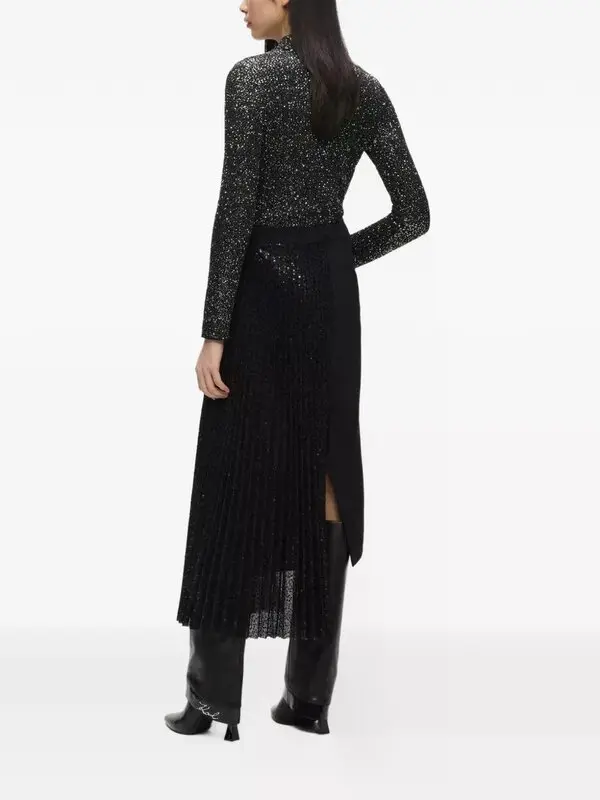 Karl Lagerfeld Asymmetric Sequin Skirt